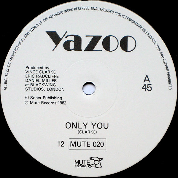Buy Yazoo : Only You (12", Single) online for the lowest price at Strummer Room Records