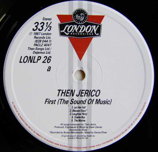 Buy Then Jerico : First (The Sound Of Music) (LP, Album) online for the lowest price at Strummer ...