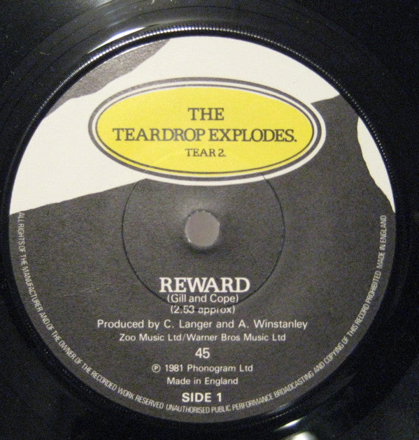 Buy The Teardrop Explodes : Reward (7 Buy The Teardrop Explodes : Reward (7