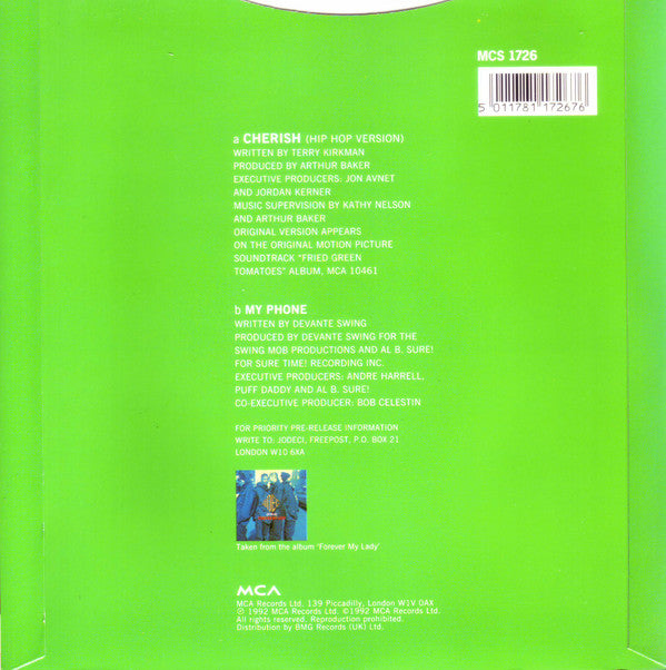 Buy Jodeci : Cherish (7", Single) online for the lowest price at Strummer Room Records