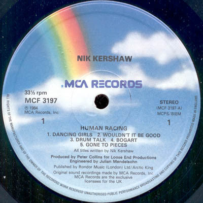 Buy Nik Kershaw : Human Racing (LP, Album) online for the lowest price at Strummer Room Records