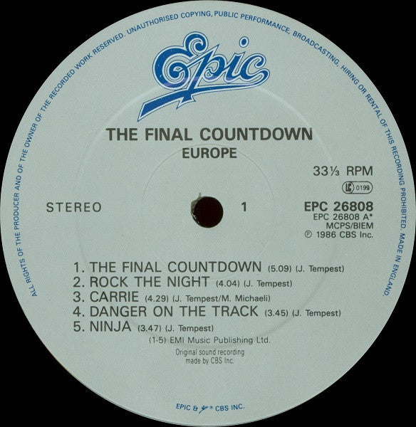 Buy Europe : The Final Countdown (LP, Album) online for the lowest ...
