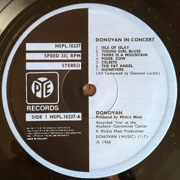 Buy Donovan : Donovan In Concert (LP, Album, RE) online for the lowest ...