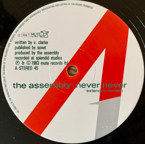 Buy The Assembly : Never Never (Extended Version) (12", Single) online ...