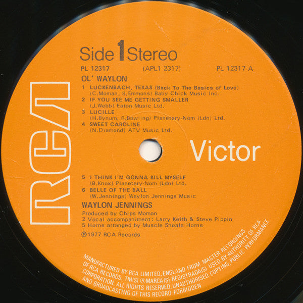 Buy Waylon Jennings : Ol' Waylon (LP, Album) online for the lowest ...