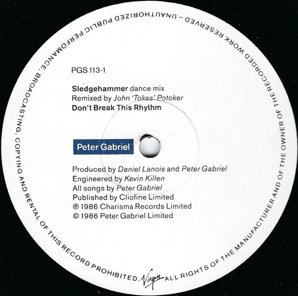 Buy Peter Gabriel : Sledgehammer (Limited Edition Dance Mix) (12 ...