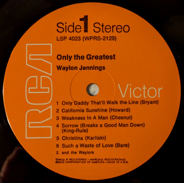 Buy Waylon Jennings : Only The Greatest (LP, Album, RE) online for the ...