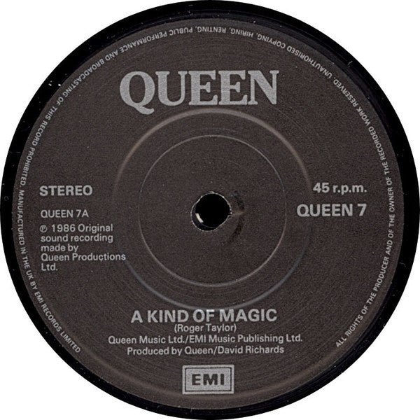 Buy Queen : A Kind Of Magic (7", Single, Pap) online for the lowest ...