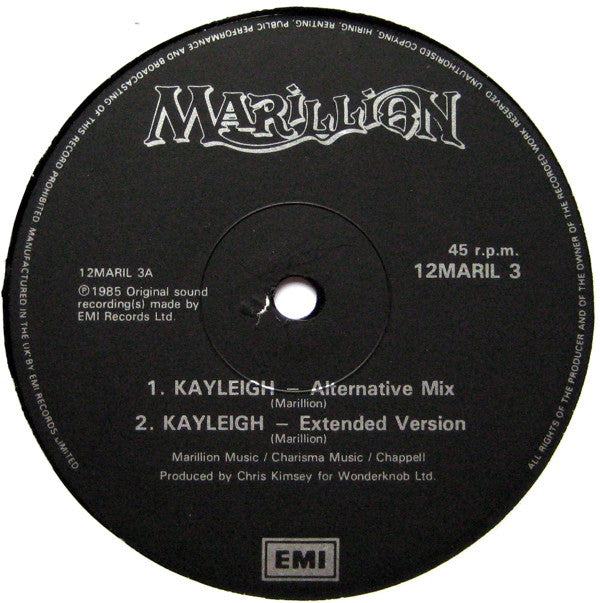 Buy Marillion : Kayleigh (12", Single) online for the lowest price at ...