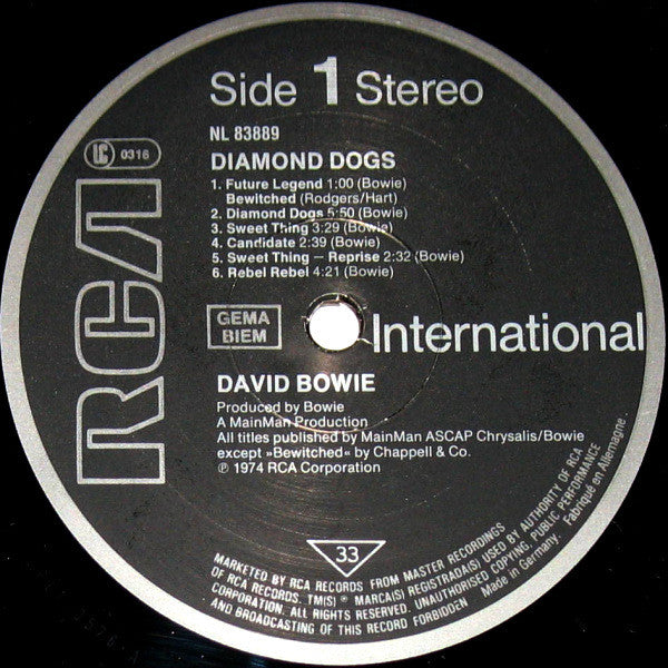 Buy Bowie* : Diamond Dogs (LP, Album, RE) online for the lowest price ...