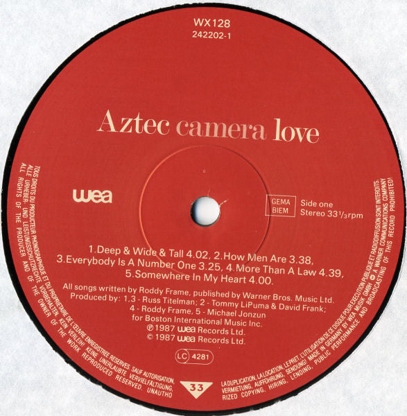 Buy Aztec Camera : Love (LP, Album) online for the lowest price at ...