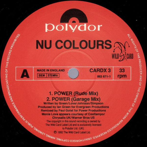 Buy Nu Colours : Power (12") online for the lowest price at Strummer ...