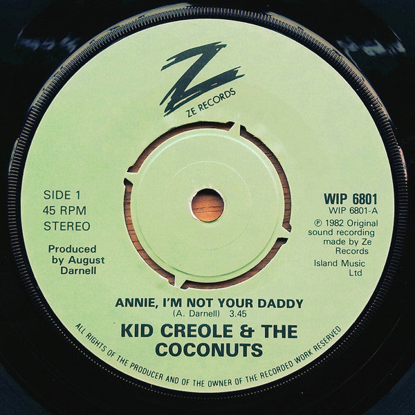 Buy Kid Creole And The Coconuts : Annie, I'm Not Your Daddy (7", Single ...