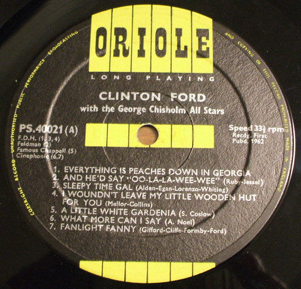 Buy Clinton Ford With George Chisholm All Stars : Clinton Ford (LP ...