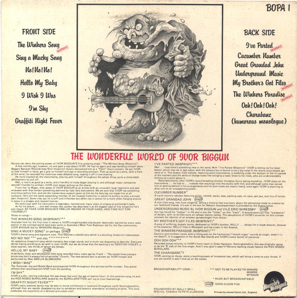 Buy Ivor Biggun & The Red-Nosed Burglars : The Winker's Album (Misprint ...