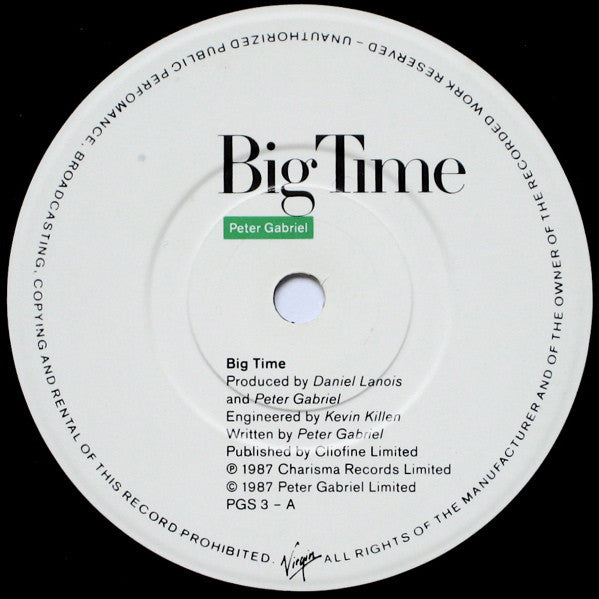 Buy Peter Gabriel : Big Time (7", Single) online for the lowest price ...
