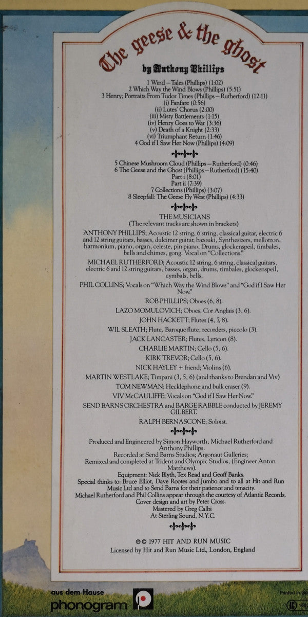 Buy Anthony Phillips : The Geese & The Ghost (LP, Album) online for the ...