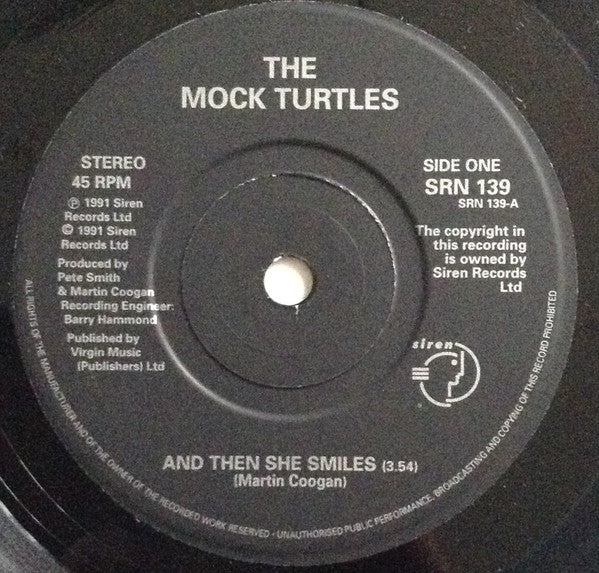 Buy The Mock Turtles : And Then She Smiles (7", Single) online for the ...