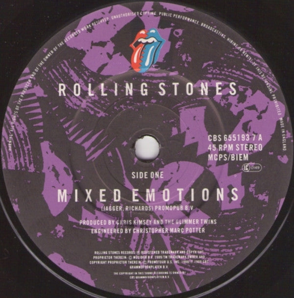 Buy Rolling Stones* : Mixed Emotions (7", Single) online for the lowest ...