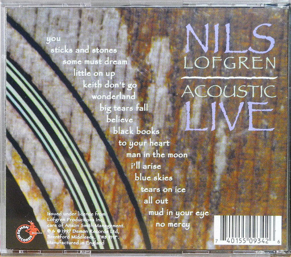 Buy Nils Lofgren : Acoustic Live (CD, Album) online for the lowest ...