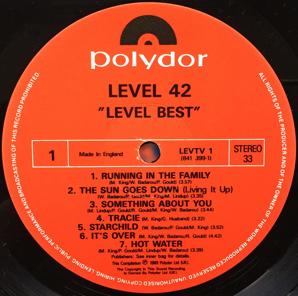 Buy Level 42 : Level Best (LP, Album, Comp, Glo) online for the lowest ...