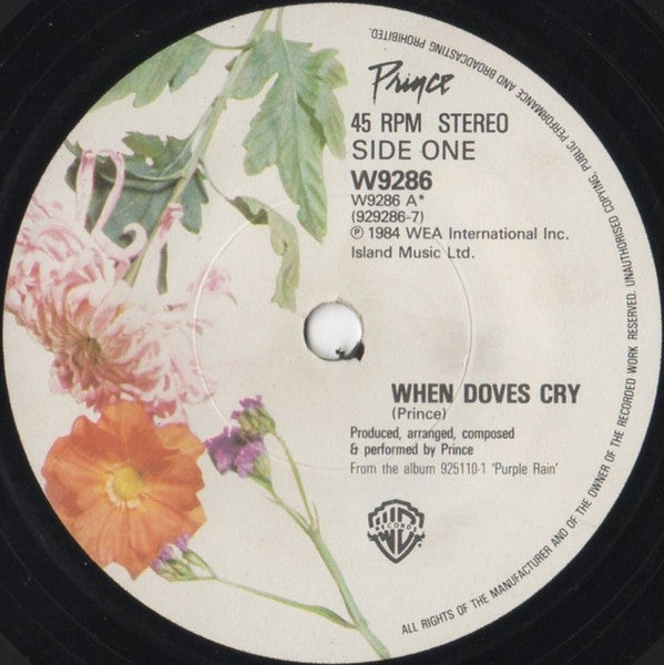 Buy Prince : When Doves Cry (7", Single, Pap) online for the lowest ...