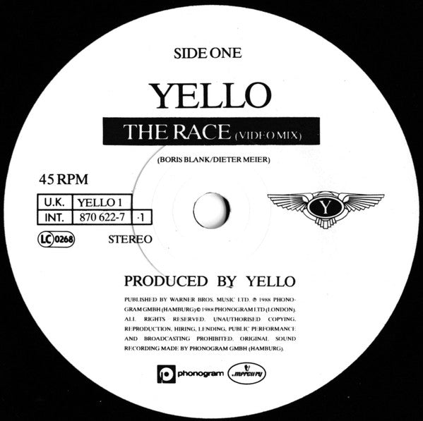 Buy Yello : The Race (7", Single, Yel) online for the lowest price at ...