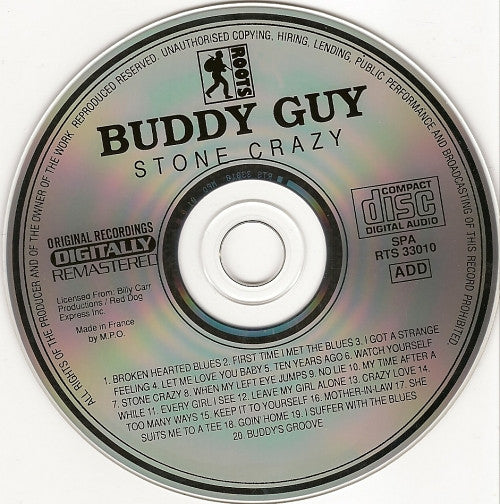 Buy Buddy Guy : Stone Crazy (CD, Album, Comp, RM) online for the lowest ...