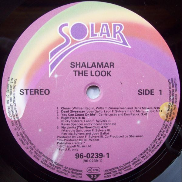 Buy Shalamar : The Look (LP, Album) online for the lowest price at ...