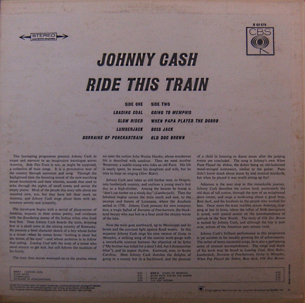 Buy Johnny Cash : Ride This Train (LP, Album, RE) online for the lowest ...