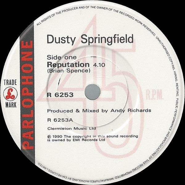 Buy Dusty Springfield : Reputation (7", Single) online for the lowest ...