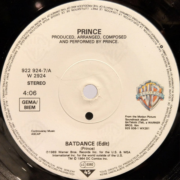 Buy Prince : Batdance (7", Single, Sol) online for the lowest price at ...