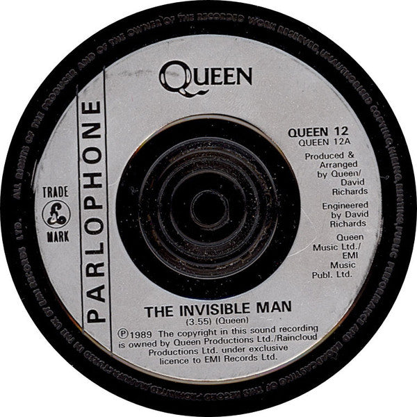 Buy Queen : The Invisible Man (7", Single, Sil) online for the lowest ...