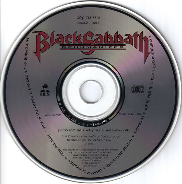 Buy Black Sabbath : Dehumanizer (CD, Album) online for the lowest price ...
