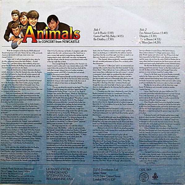 Buy The Animals : In Concert From Newcastle (LP, Album, RE) online for ...