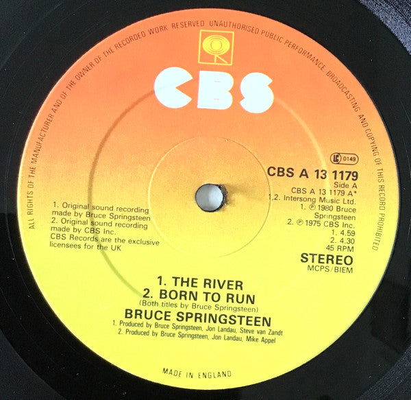 Buy Bruce Springsteen : The River / Born To Run / Rosalita (12", Cor ...