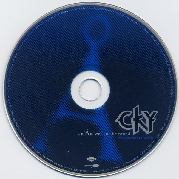Buy CKY : An Ånswer Can Be Found (CD, Album, Enh) online for the lowest ...