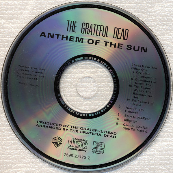 Grateful Dead Anthem Of The Sun Cd