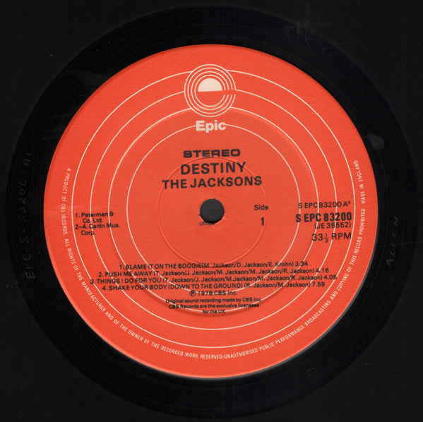 Buy The Jacksons : Destiny (LP, Album, Gat) online for the lowest price ...